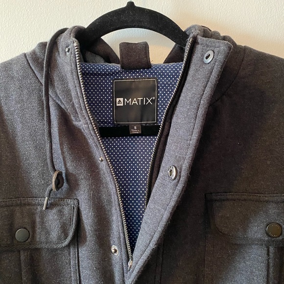 Matix | Jackets & Coats | Matix Hooded Sweatshirt Shirt Jacket | Poshmark